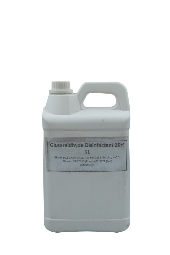 GLUTARALDEHYDE LIQUID DISINFECTANT 20% SOLUTION (5 LITERS) - Brian Bell Chemicals