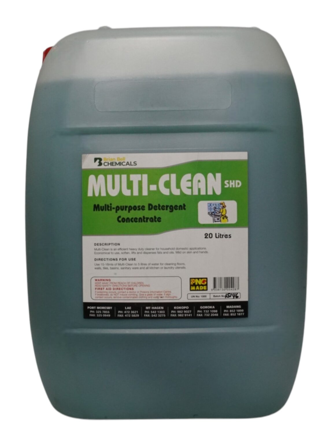 MULTI CLEAN SHD MULTI- PURPOSE LIQUID DETERGENT (20 LITERS) - Brian Bell Chemicals