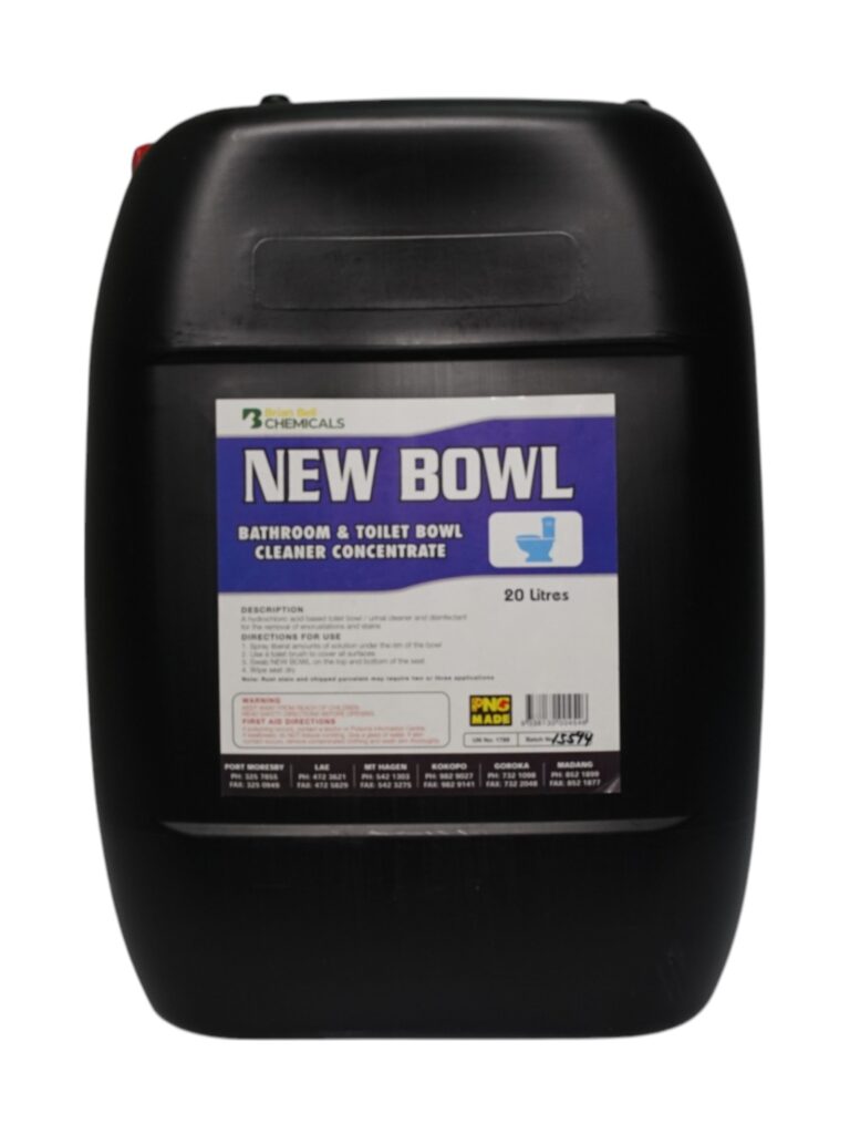 NEW BOWL LIQUID TOILET BOWL CLEANER (20 LITERS) - Brian Bell Chemicals