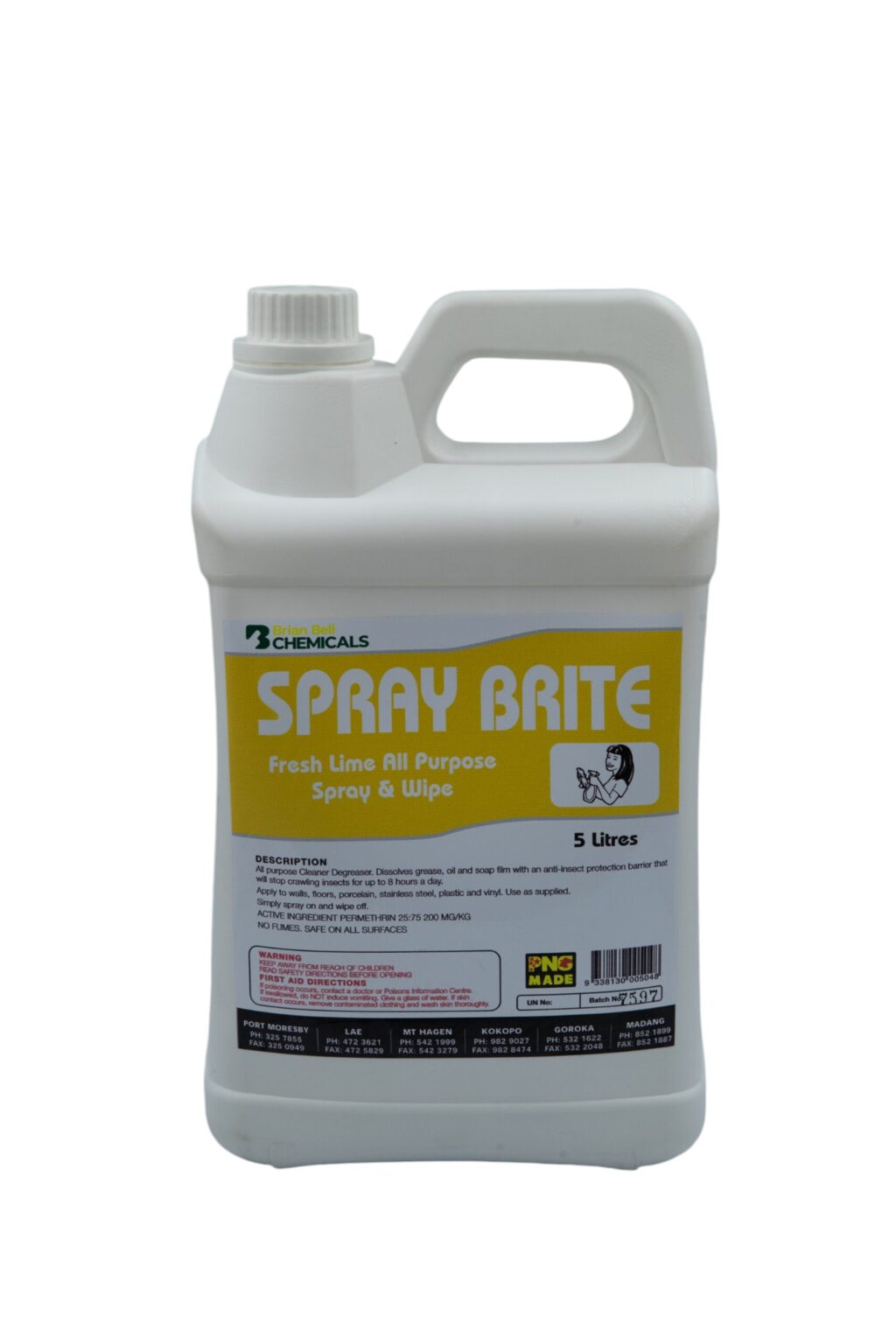 SPRAY BRITE LIQUID SURFACE CLEANER (5 LITERS) - Brian Bell Chemicals
