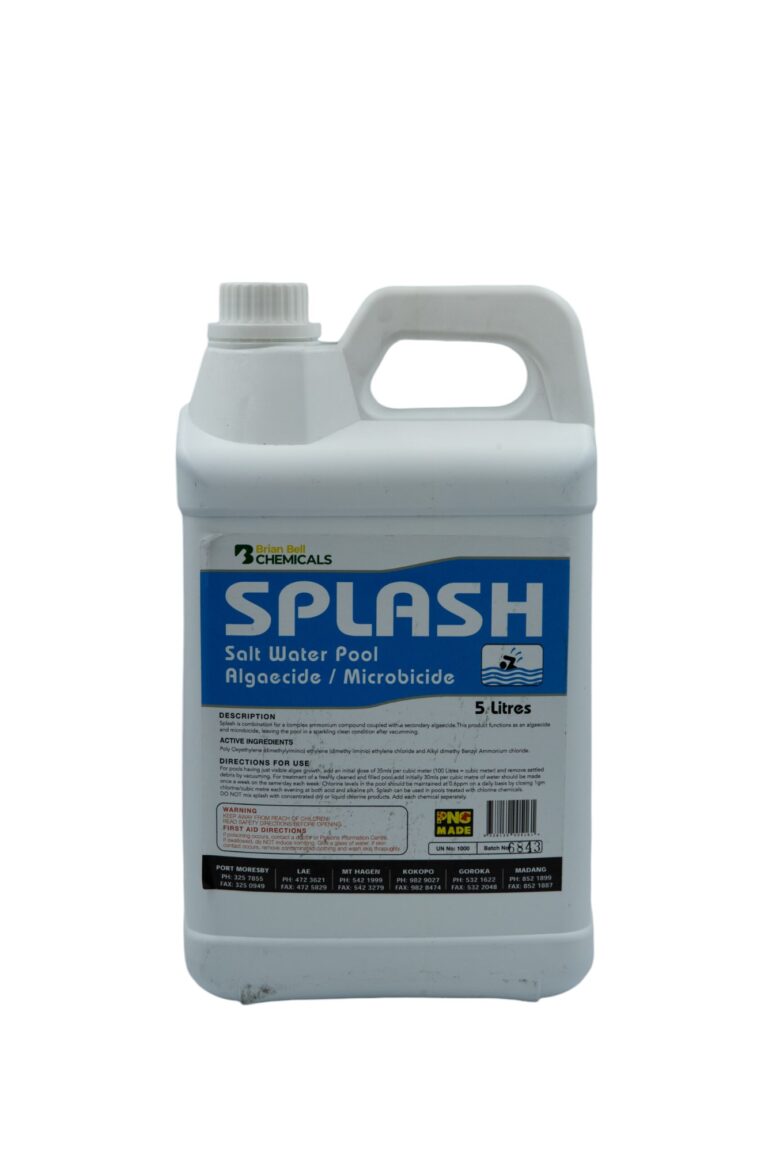 SPLASH LIQUID POOL BIOCIDE (5 LITERS) - Brian Bell Chemicals