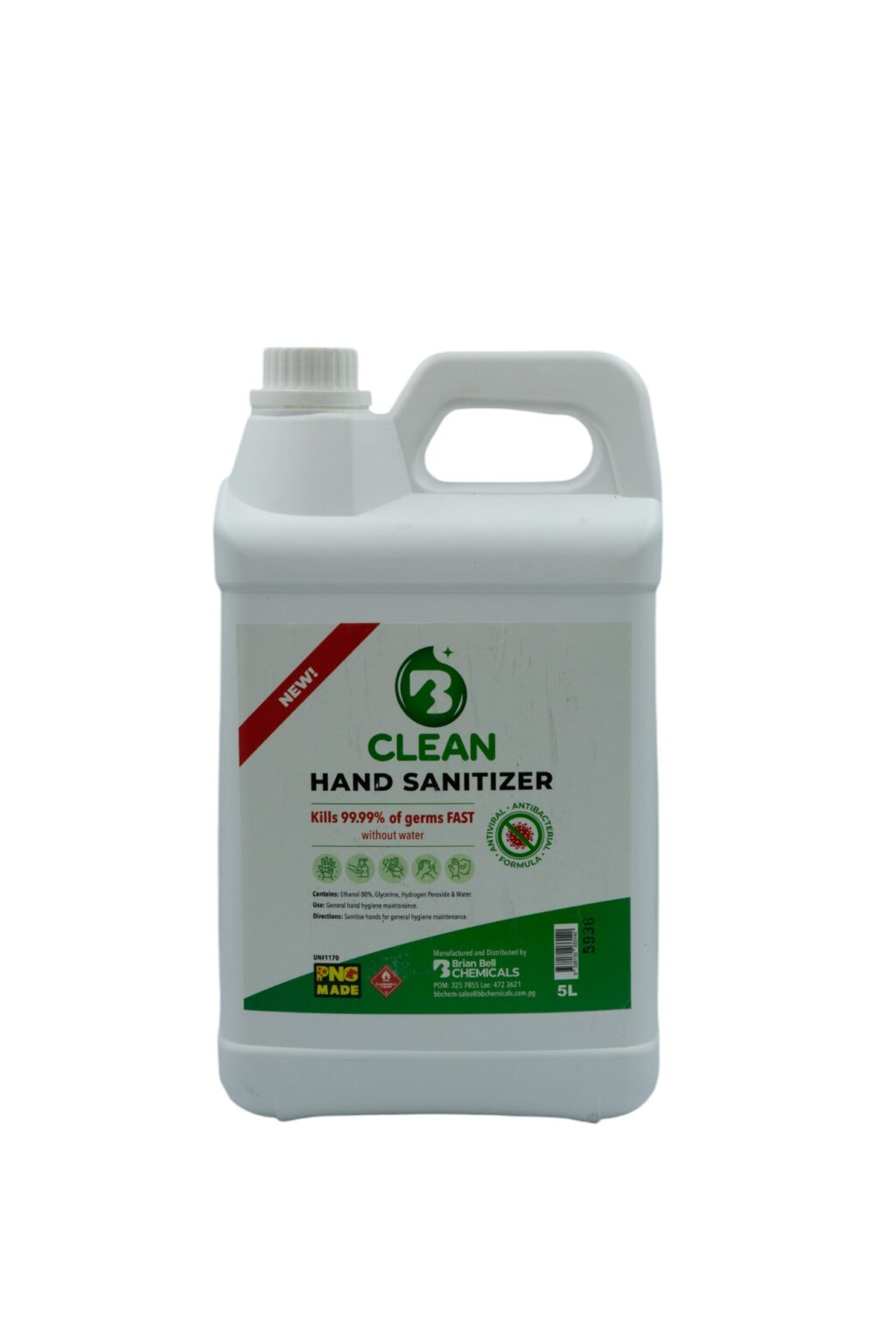 B CLEAN 75% ALCOHOL HAND RUB (5 LITERS) - Brian Bell Chemicals
