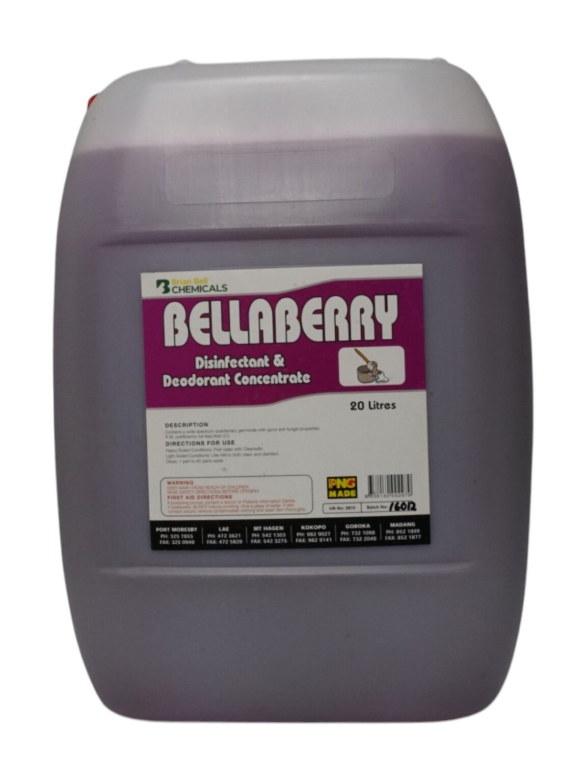 BELLABERRY DISINFECTANT (20 LITERS) - Brian Bell Chemicals